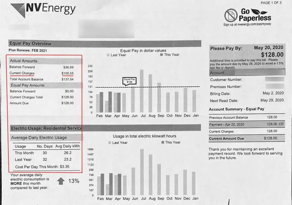 The Average Electric Bill In Las Vegas (Sharing My Energy Bills ...