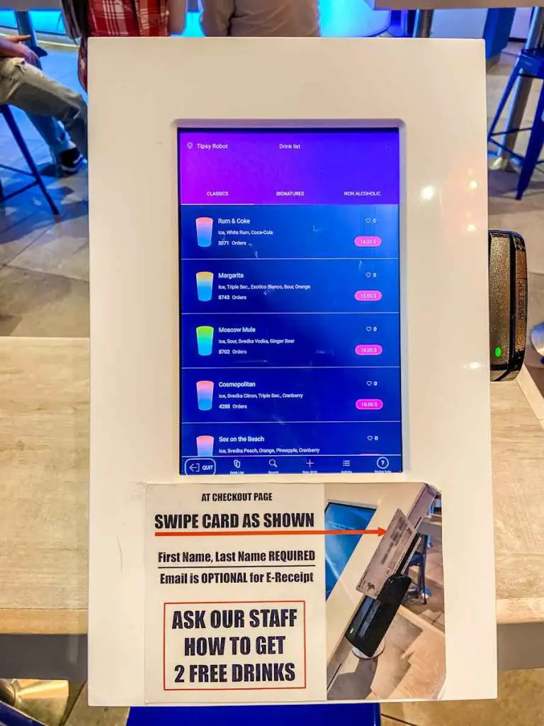 Drinks at The Tipsy Robot in Las Vegas (Menu & Prices) - FeelingVegas